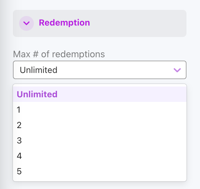 How to avoid repeat offer accepts with maximum redemptions settings in ...