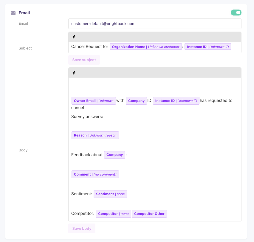 How to manage alerts in Chargebee Retention? : Chargebee Help Center
