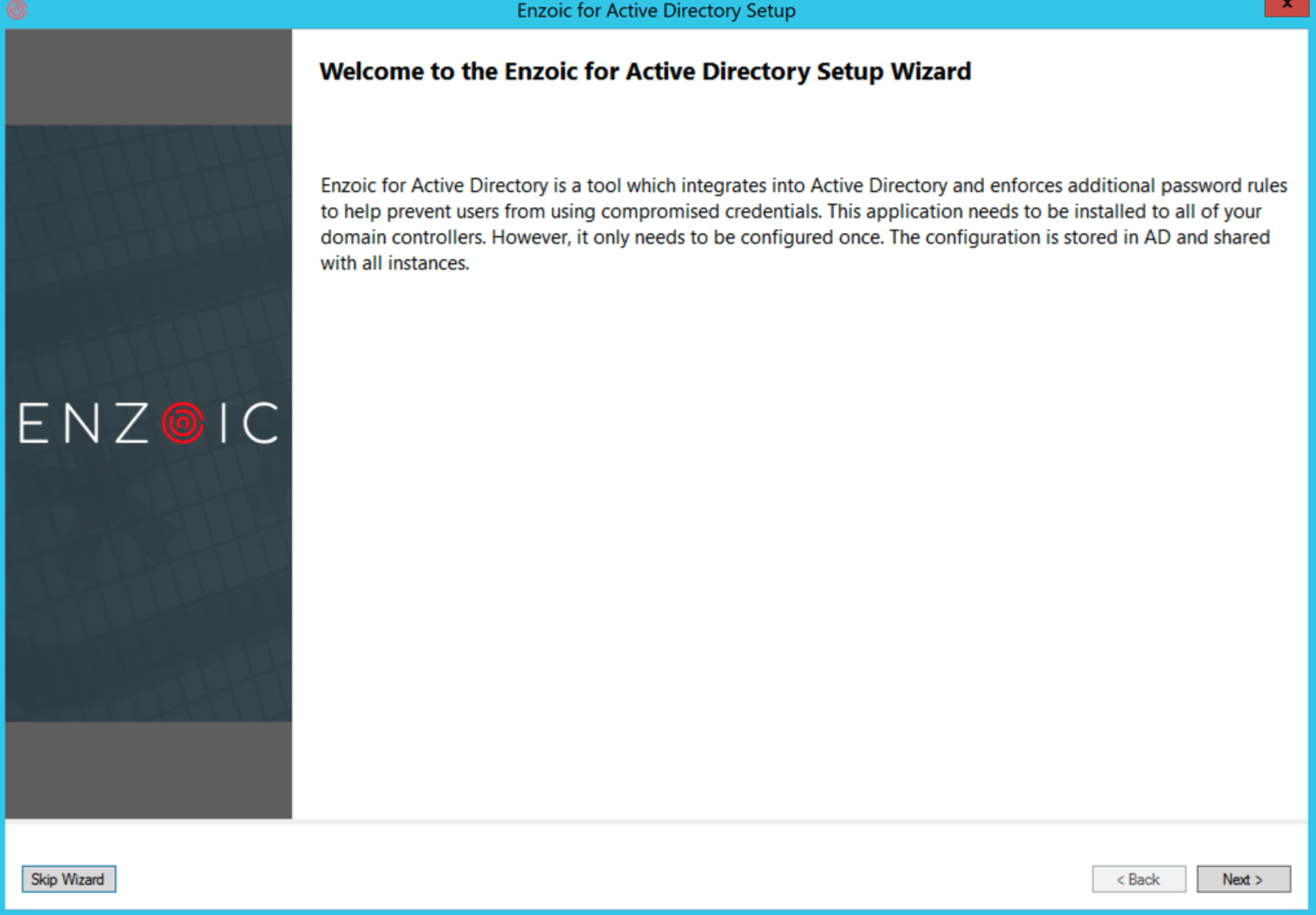 Enzoic for Active Directory Configuration Wizard Overview : Enzoic
