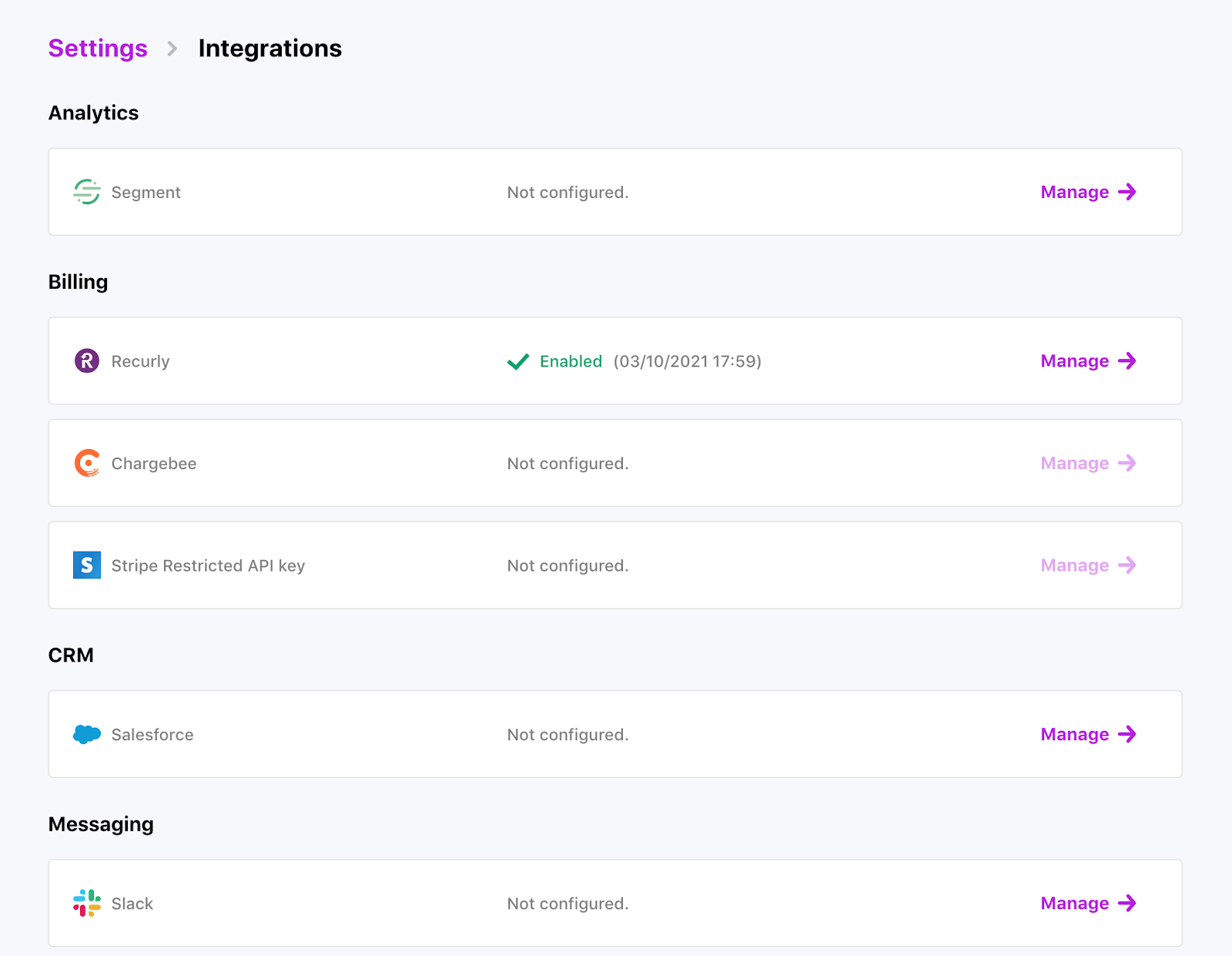 How to configure Recurly billing integration in Chargebee Retention? : Chargebee Help Center