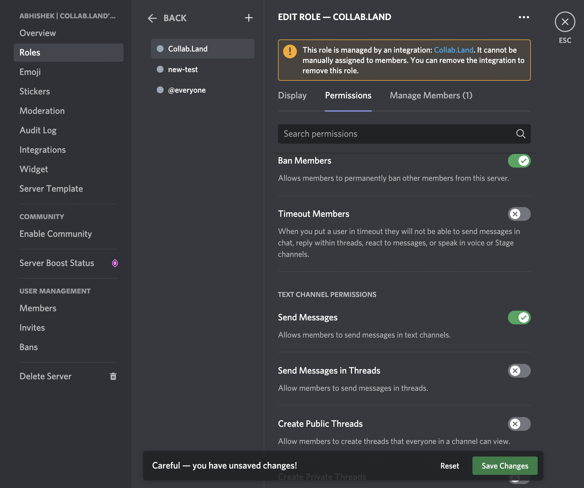 Required Permissions for Collab.Land Bot in Discord : Collab.land Support