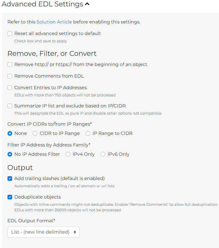 Advanced EDL Settings : EDL Manager Support