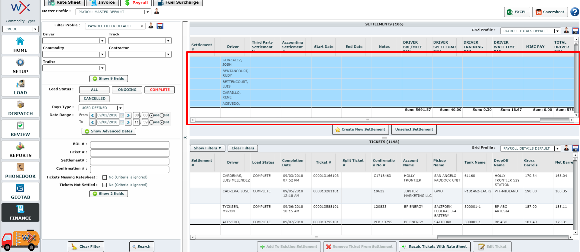 How to Create A Payroll Settlement : PakEnergy Support Portal
