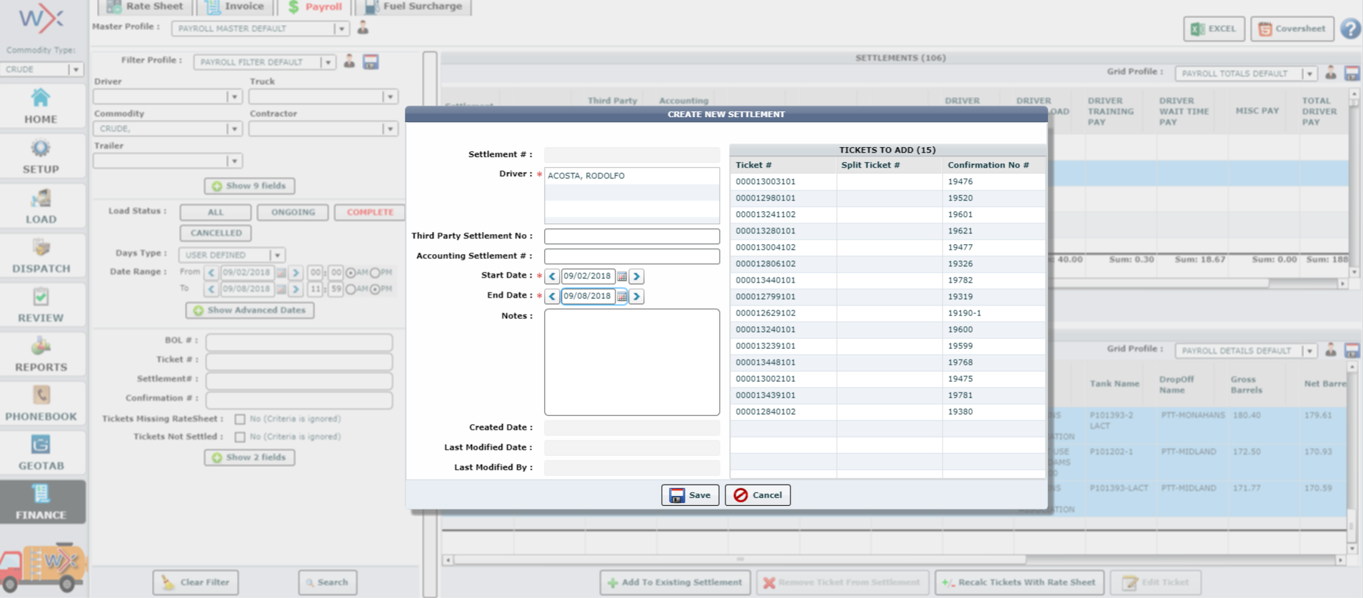 How to Create A Payroll Settlement : PakEnergy Support Portal