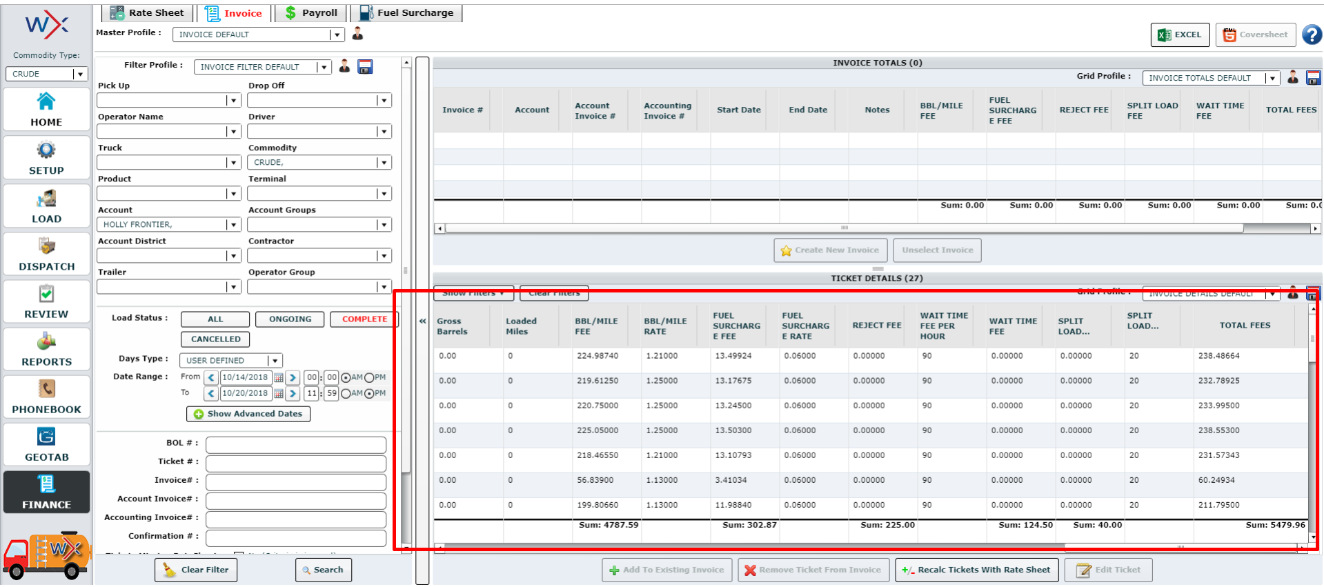 Creating an Invoice : Customer Service Portal