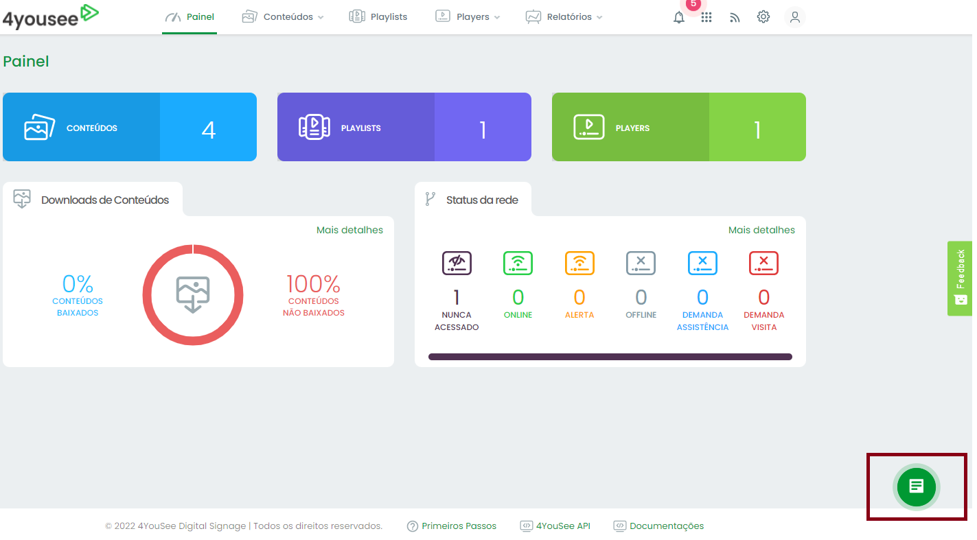 Como entrar em contato com o suporte 4yousee