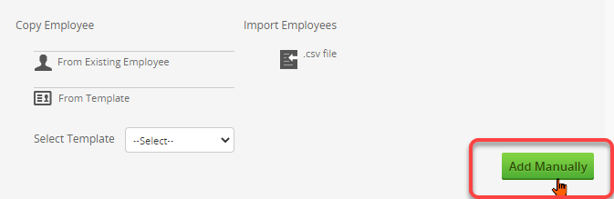 Add a New Employee Manually : Timerack