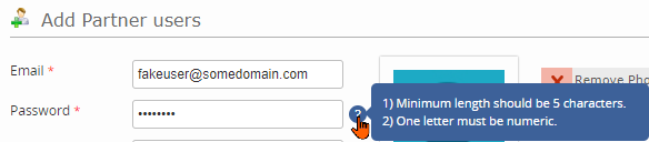 Add a Partner User : Timerack
