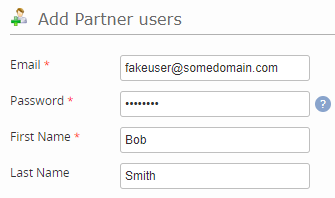 Add a Partner User : Timerack