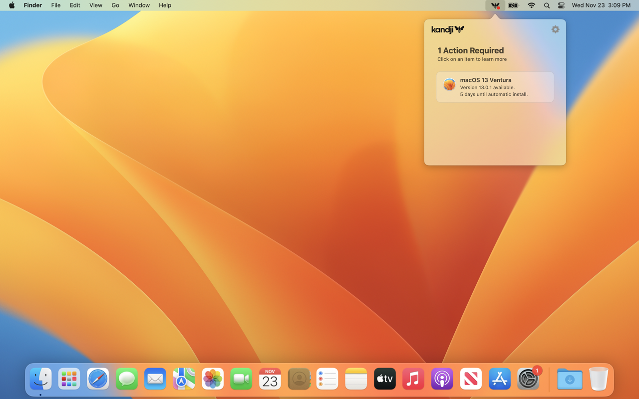 User Experience with Managed OS for macOS : Kandji
