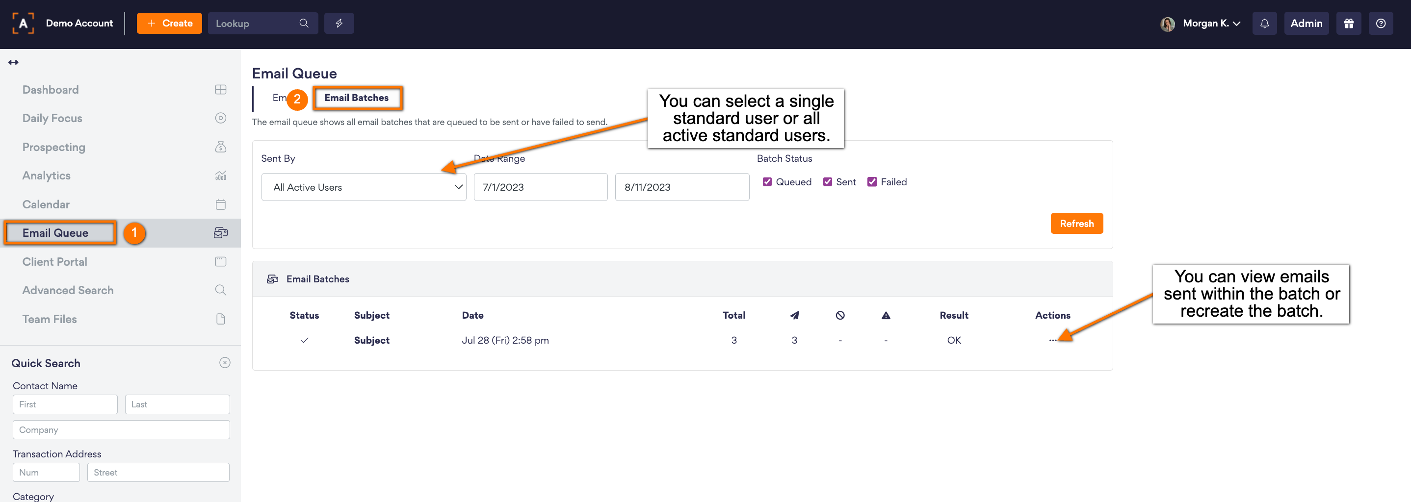 Email Queue : AFrameSupport
