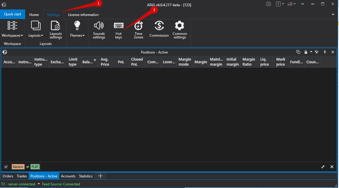 Hot Keys Configuration