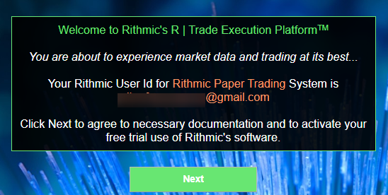 Rithmic Demo Registration