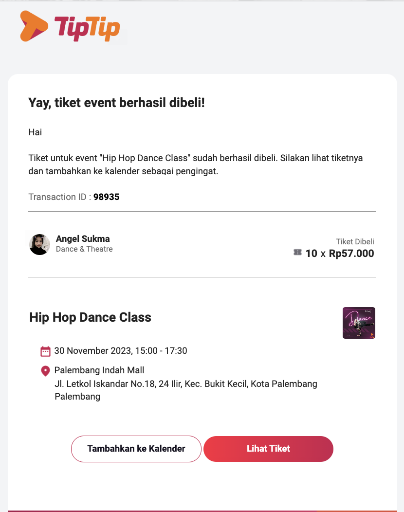 Cara Lihat E-Ticket yang Dibeli : Help Center