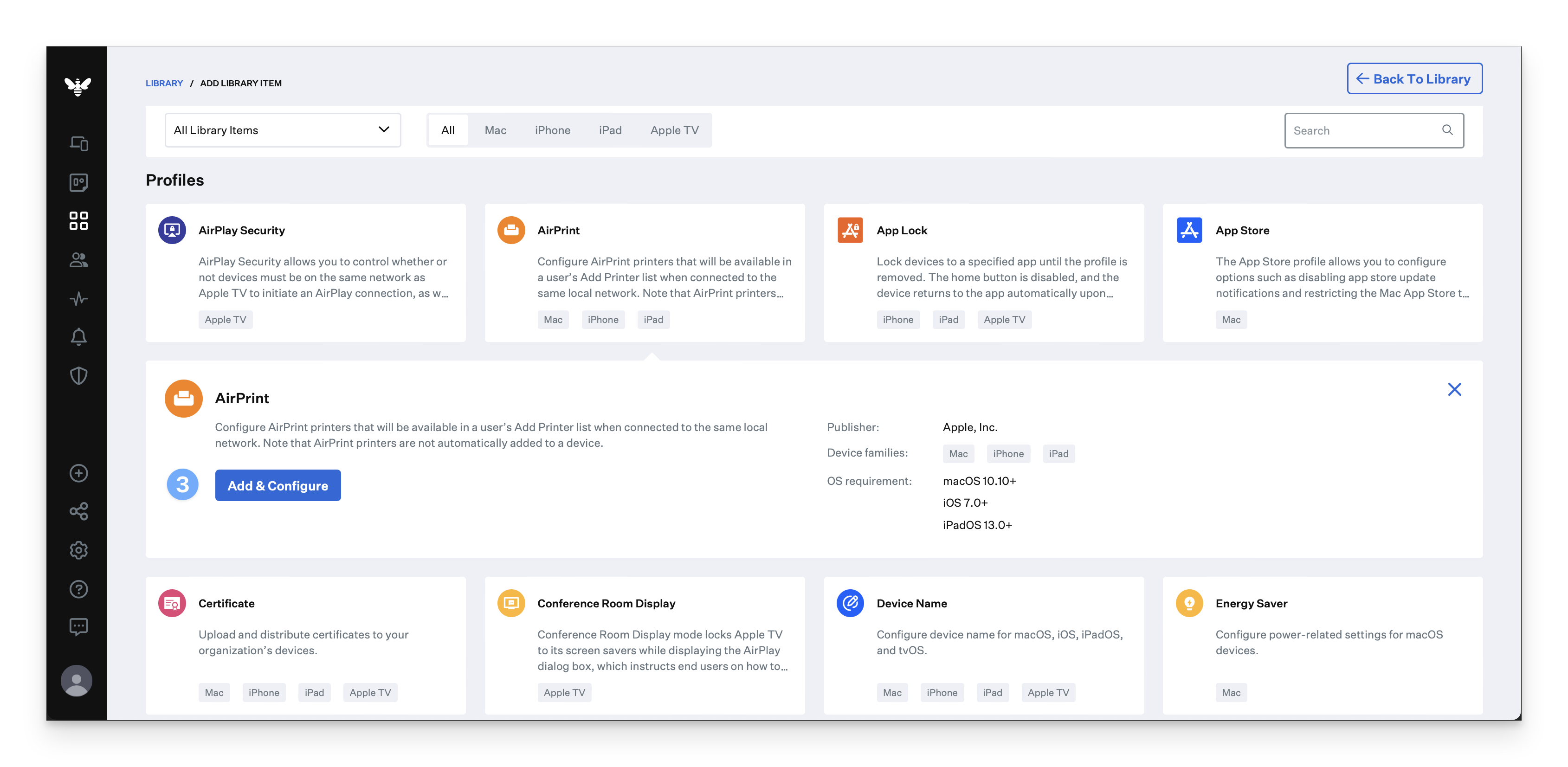 Configure an AirPrint profile : Kandji