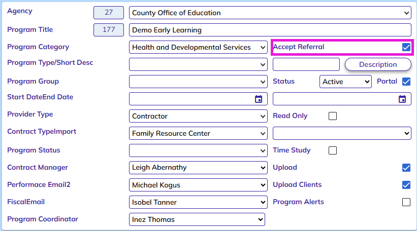 Internal Referrals : Persimmony Support