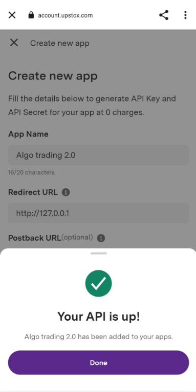 Step 8. After confirming a confirmation pops up.