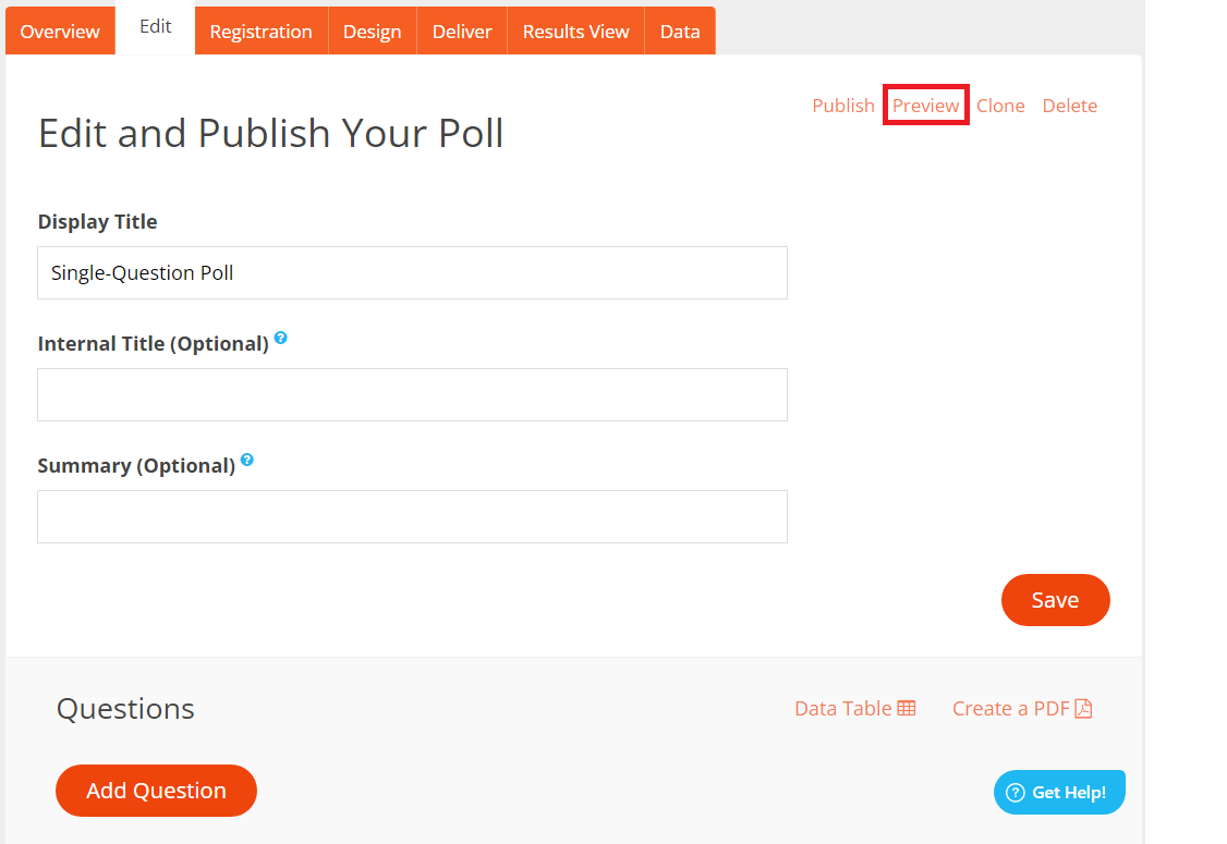 Create a Poll : Helpdesk