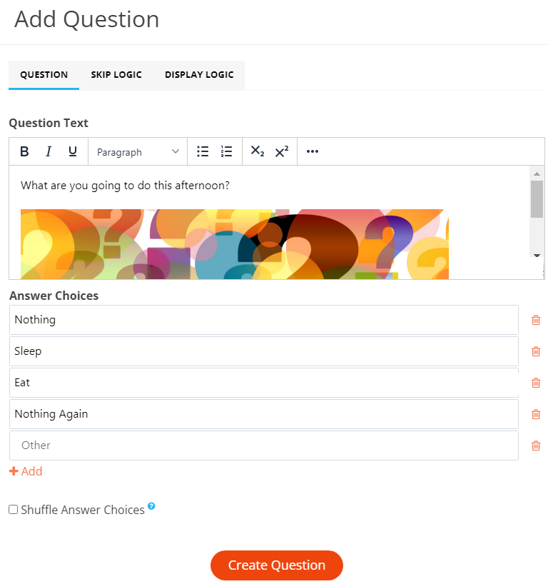 Create a Poll : Helpdesk