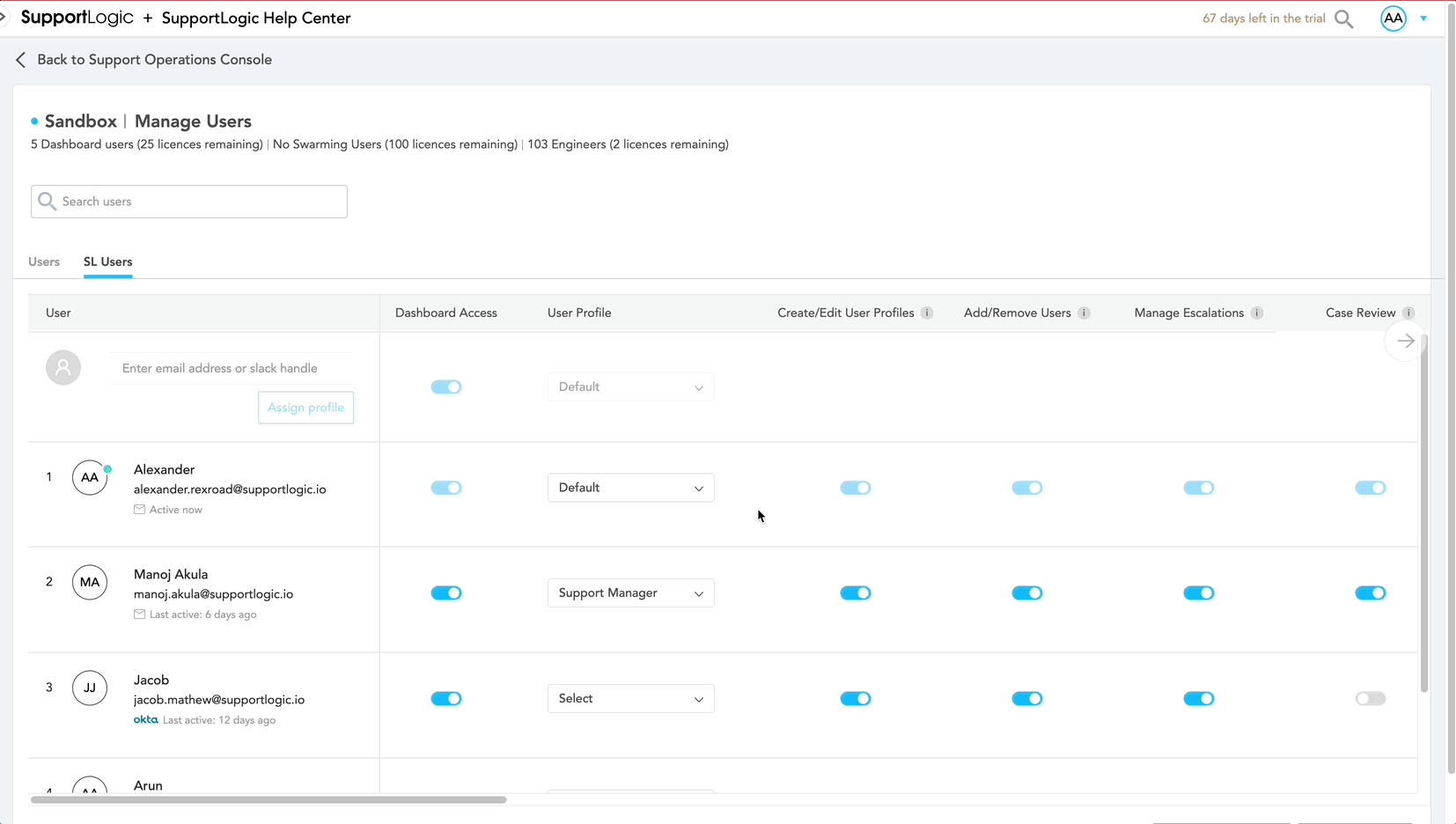 Managing Users Help And Support Portal 