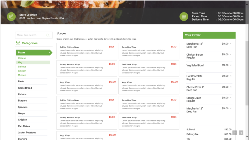 Online Ordering - Menu Layout for Online Ordering : Volcora Help Center