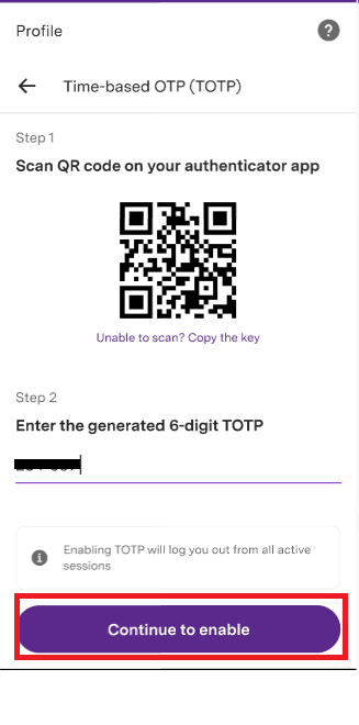 Note : You can download any app Google Authenticato r, Authy or ...