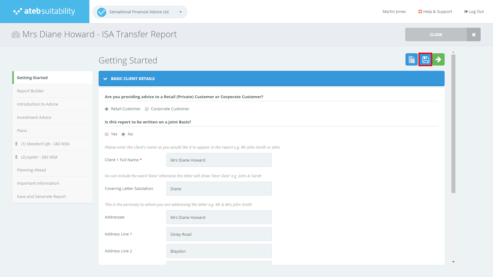 How do you save an 'In Progress' report? : Help & Support