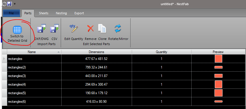 Sequencing parts : NestFab