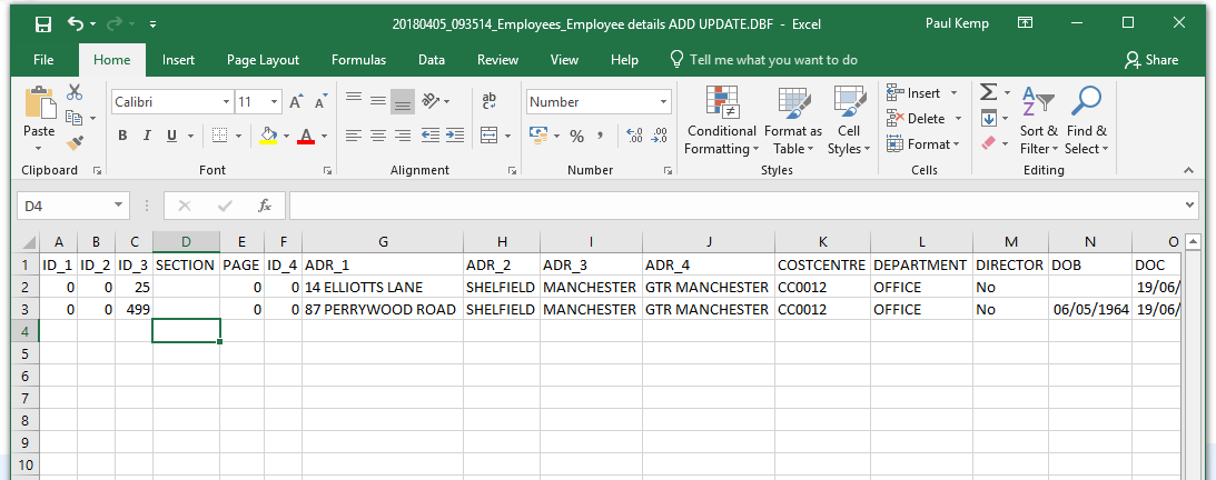 Importing Data : P11D Organiser