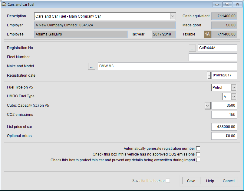 Section F - Cars and Car Fuel : Personal Audit Systems Ltd
