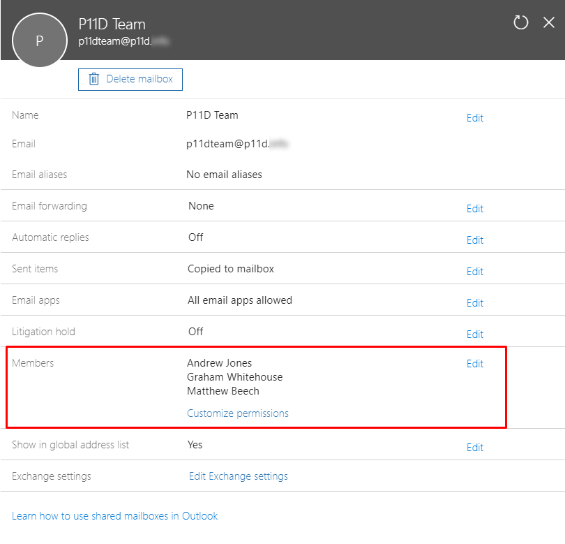 Configuring the P11D Organiser for Office 365 : Personal Audit Systems Ltd