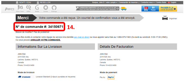 Shopperplus.ca – Assistance: Commandes - Livraison - FAQ