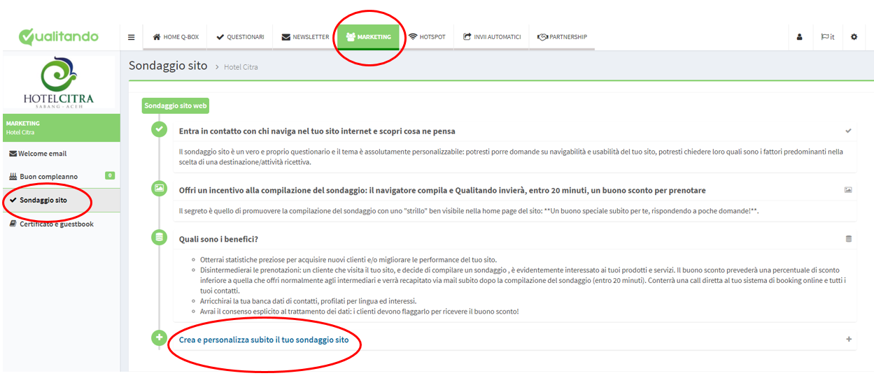 Sondaggio sito - Qualitando