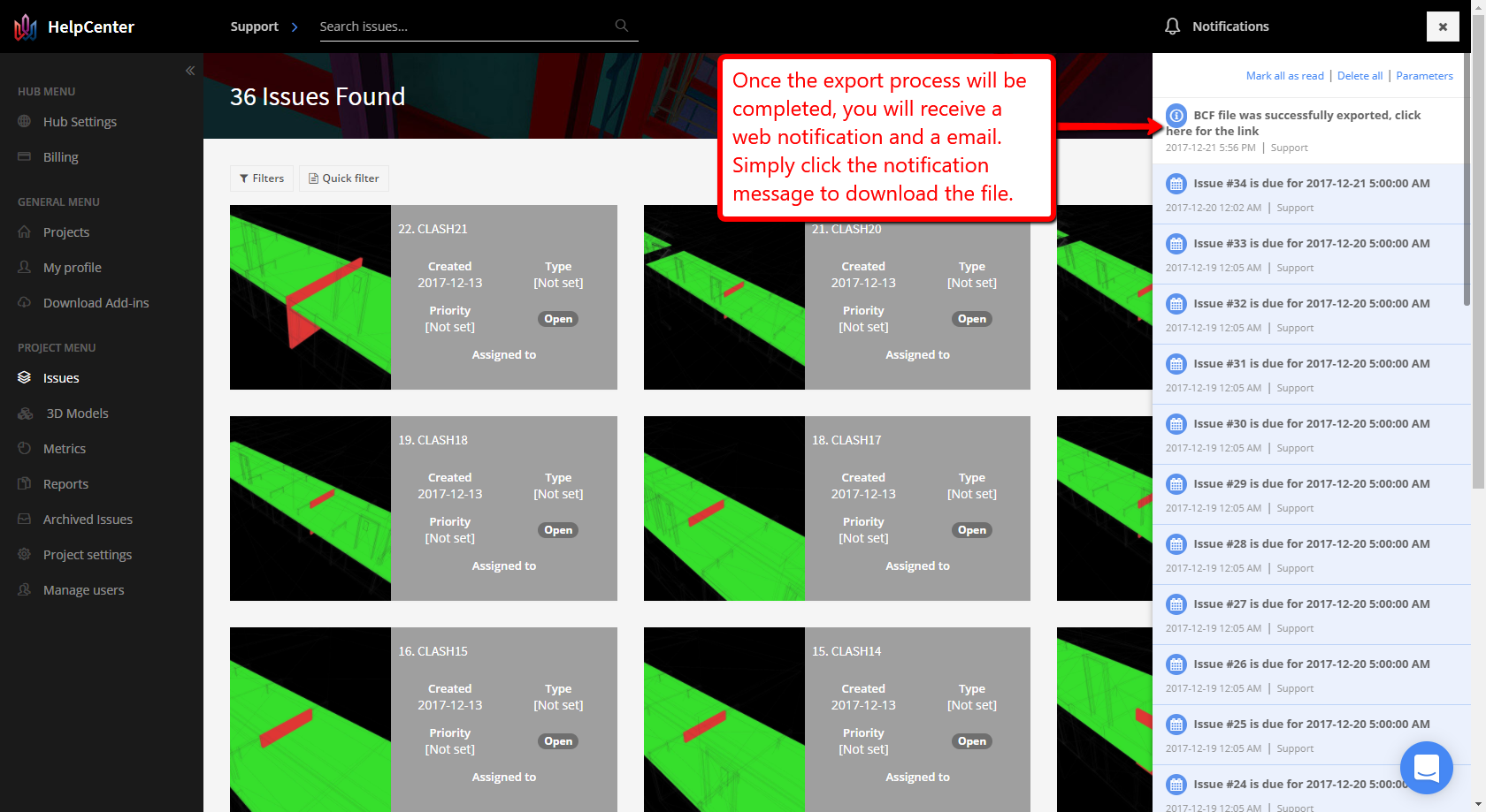 Learn how to import and export BCF files : BIM Track