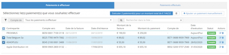 Comment créer un fichier de paiement SEPA? : Accounting Platform