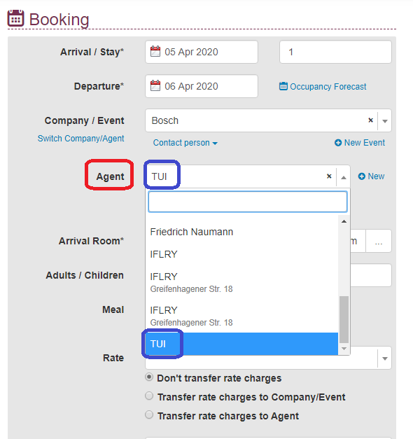 Booking Contact Person : Support Center
