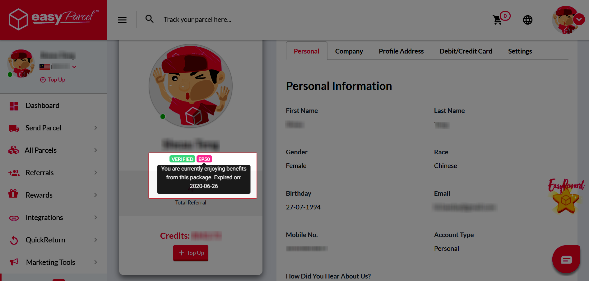 What is EasyParcel Top Up packages? : EasyParcel (Malaysia) Help Centre