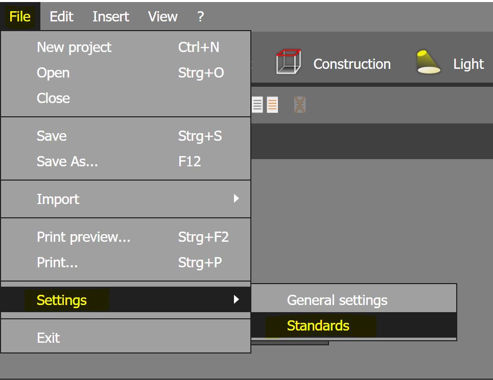 Norms : Knowledge Base DIALux evo