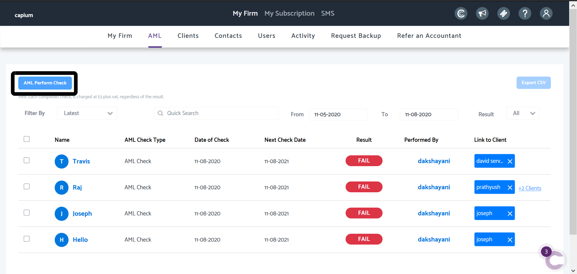 AML - How to guide : Capium Support