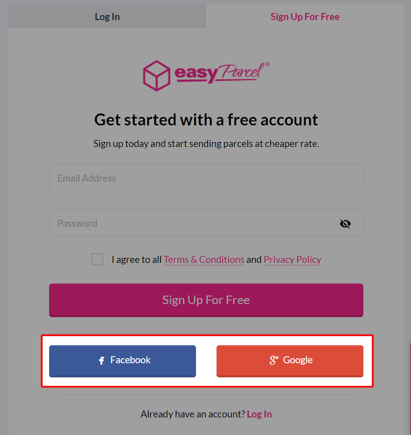 How to create an EasyParcel account? : EasyParcel (Singapore) Help Centre