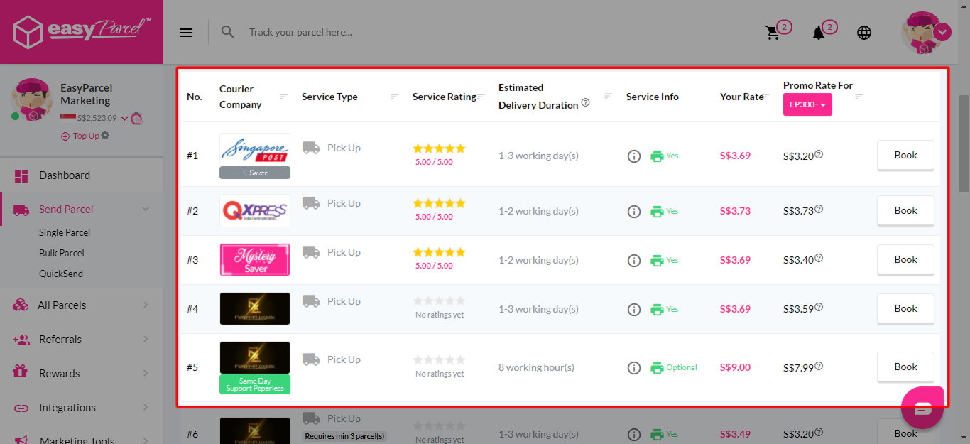 How to create domestic shipments via Single Parcel? : EasyParcel ...