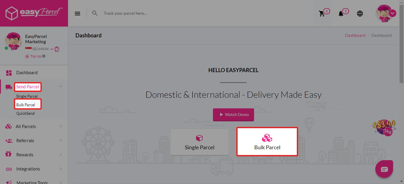 How to create domestic shipments via File Upload (Bulk Parcel ...
