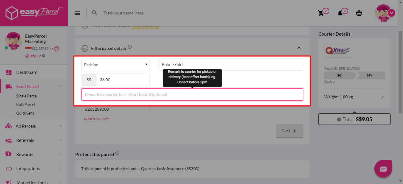 What is parcel category and parcel content? : EasyParcel (Singapore ...