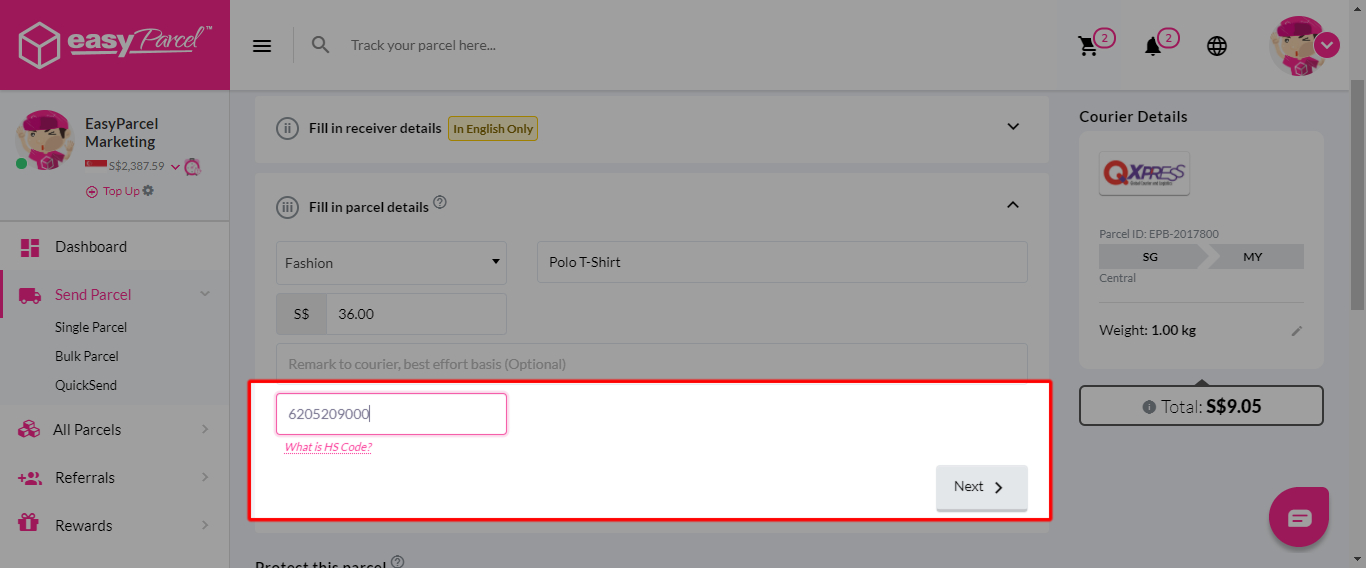 What is parcel category and parcel content? : EasyParcel (Singapore ...