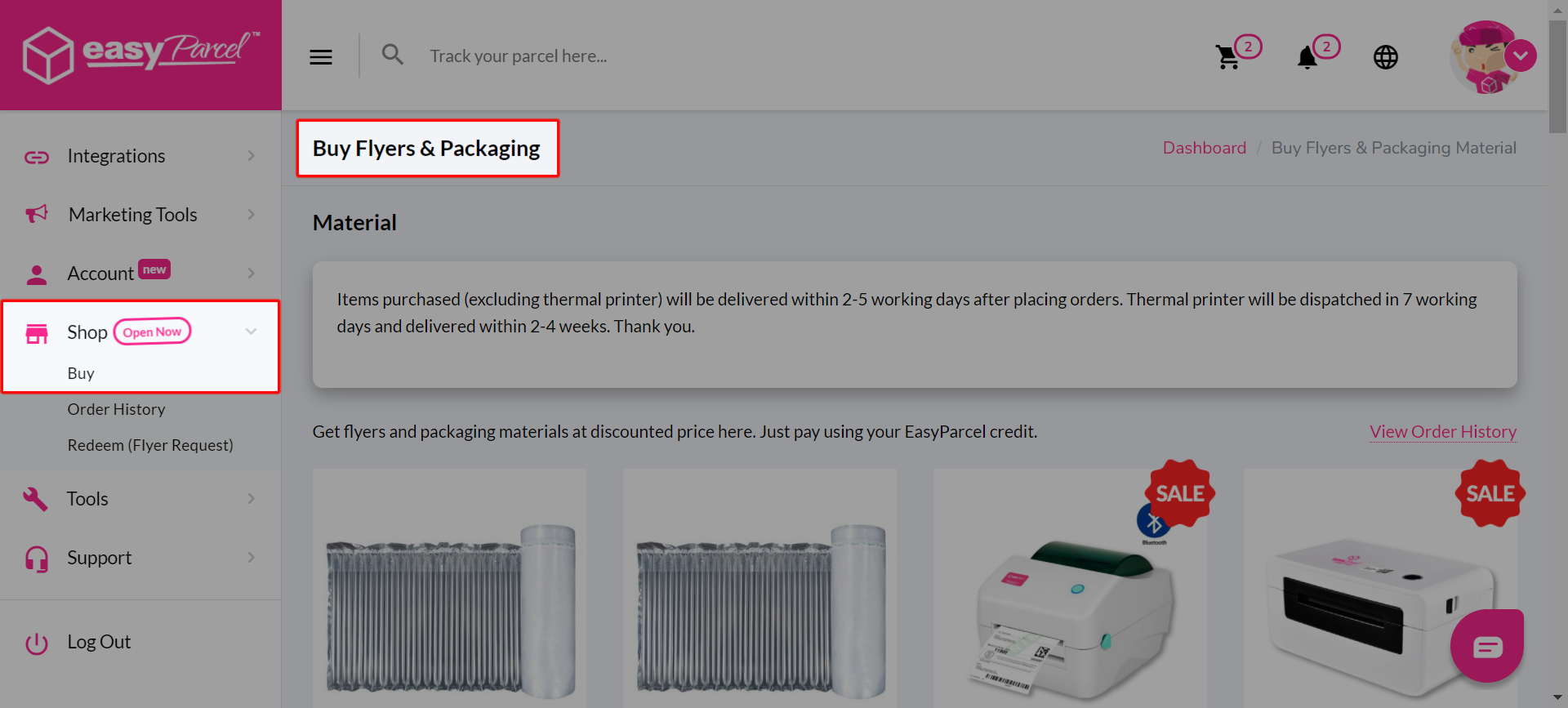 Where can i purchase packaging materials on EasyParcel? : EasyParcel ...