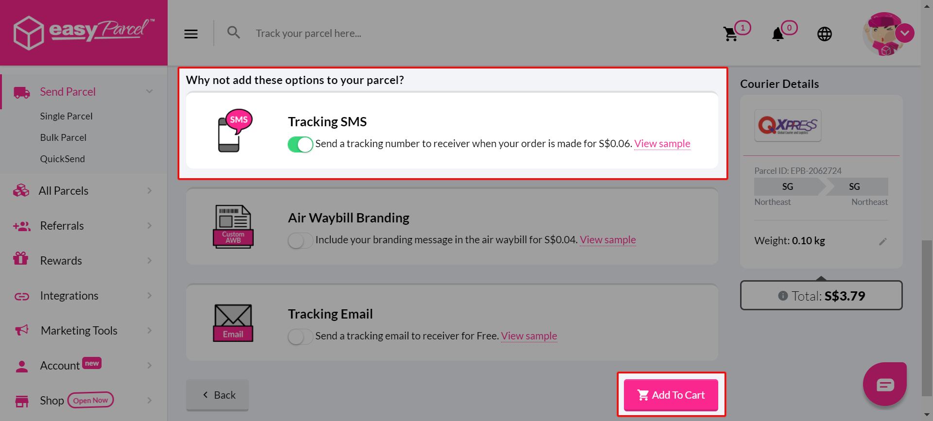 How to setup custom branding on Tracking SMS? : EasyParcel (Singapore ...