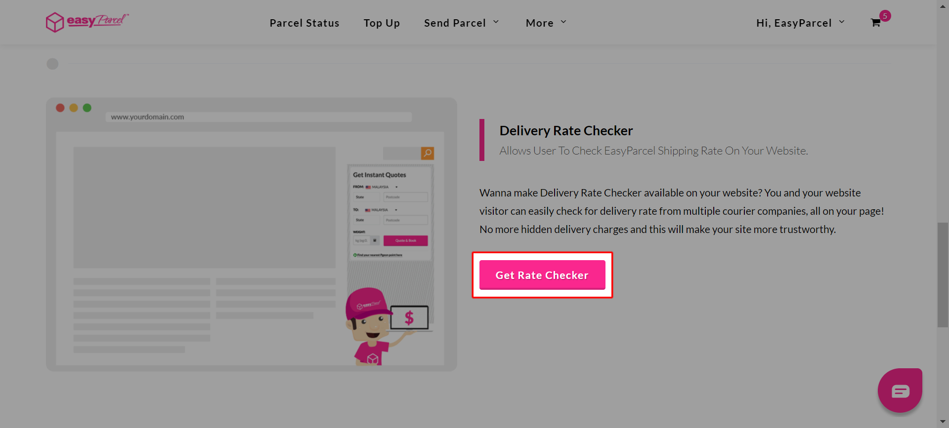 Widgets : EasyParcel (Singapore) Help Centre