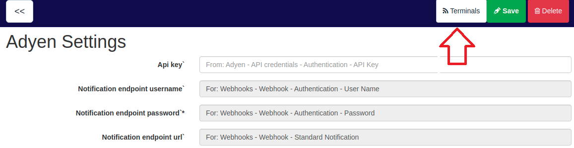 Adyen - Point of sale terminals : Support Centre