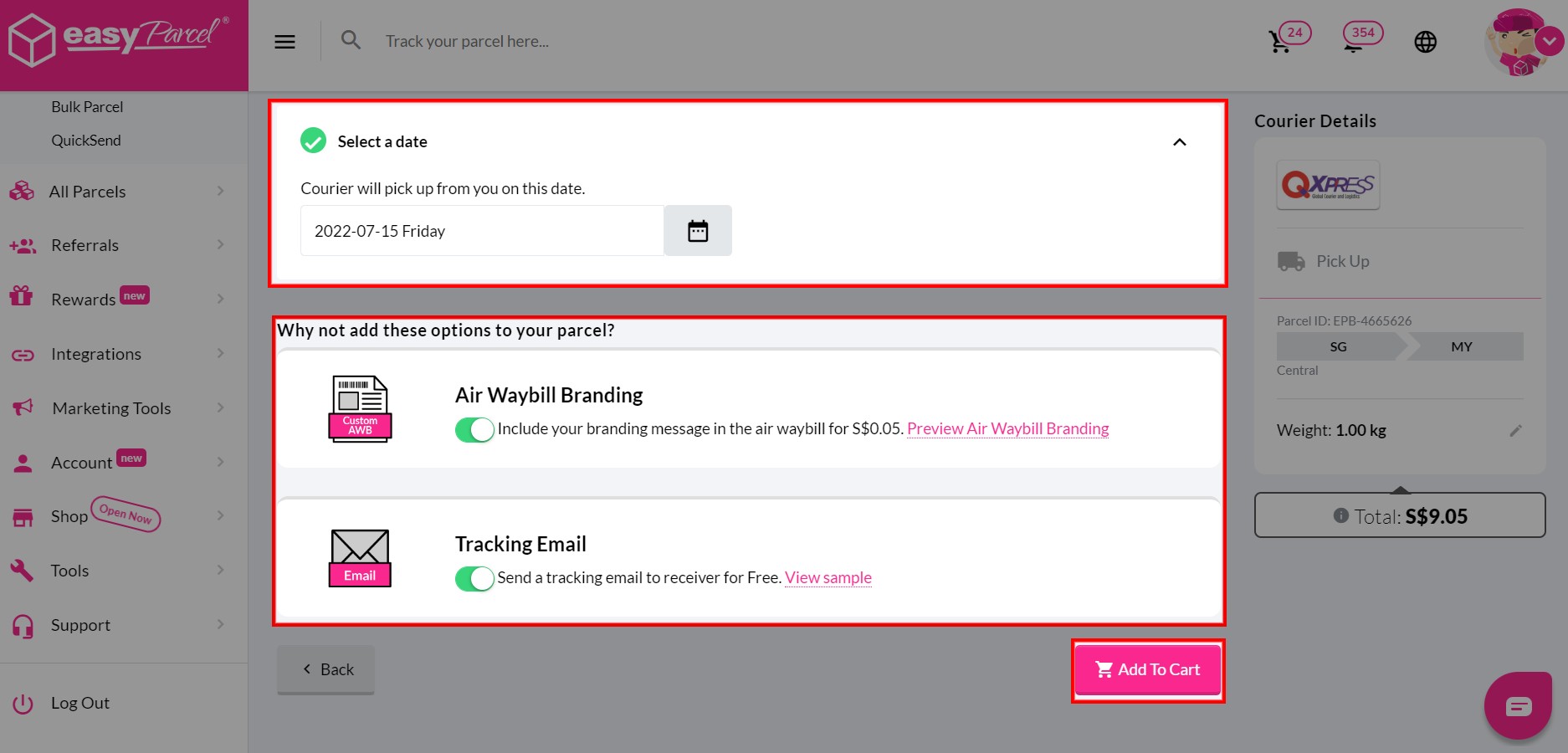 How to create international shipments via Single Parcel? : EasyParcel ...