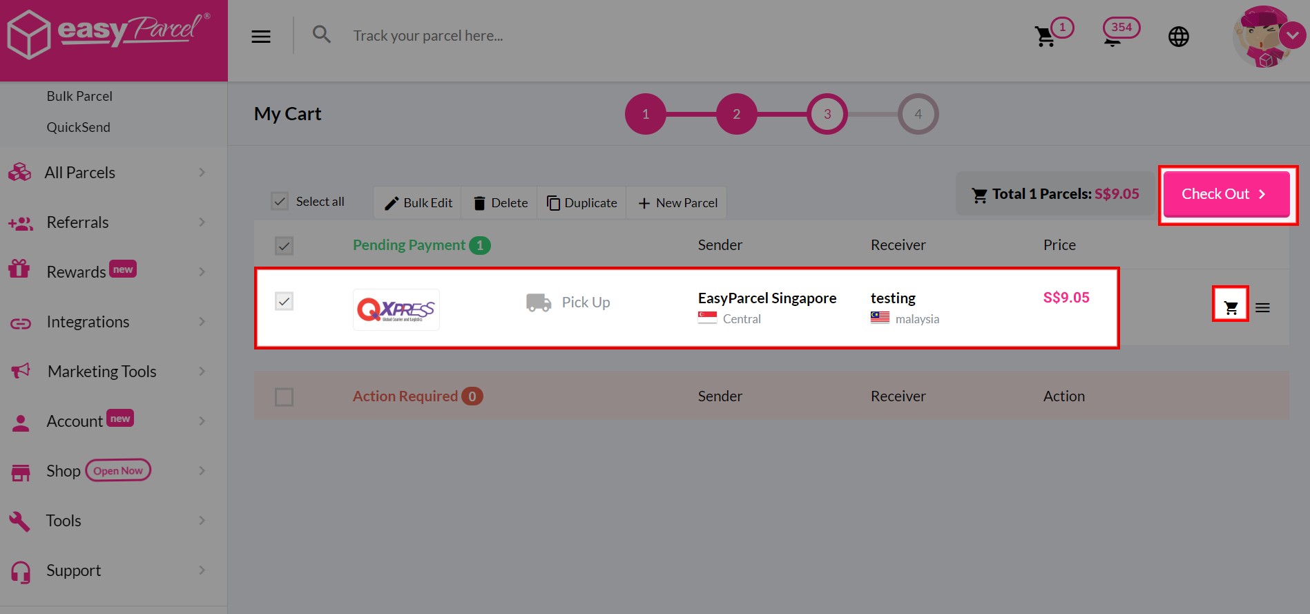 How to create international shipments via Single Parcel? : EasyParcel ...